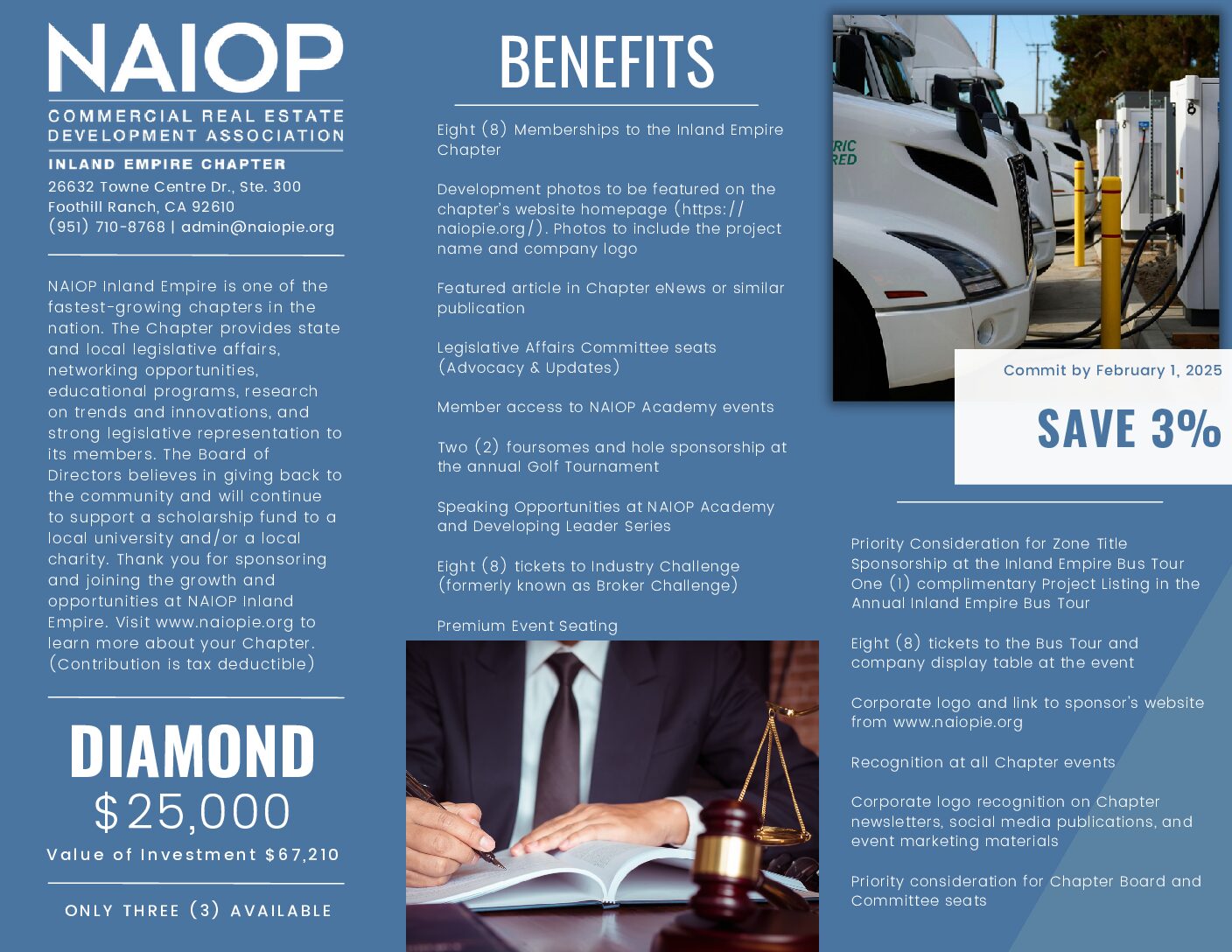 2025 NAIOP IE Sponsorship Benefits Brochure | NAIOP Inland Empire Chapter